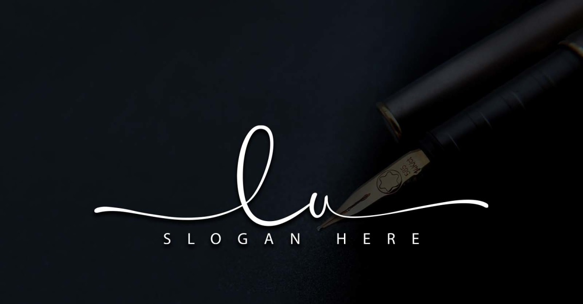 Fotografía creativa Diseño de logotipo de letra LU