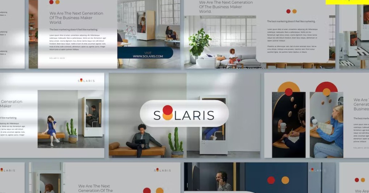 Solaris - Modèle Powerpoint propre et minimal