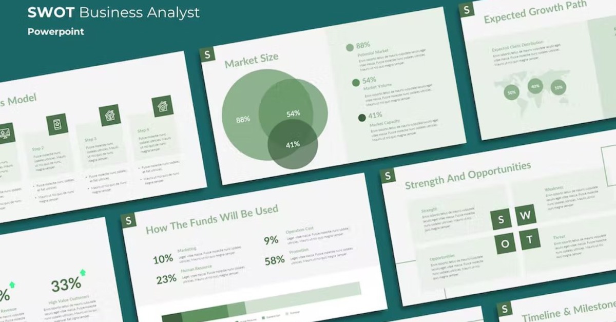 Stobe FODA Analista de Negocios Powerpoint - TemplateMonster