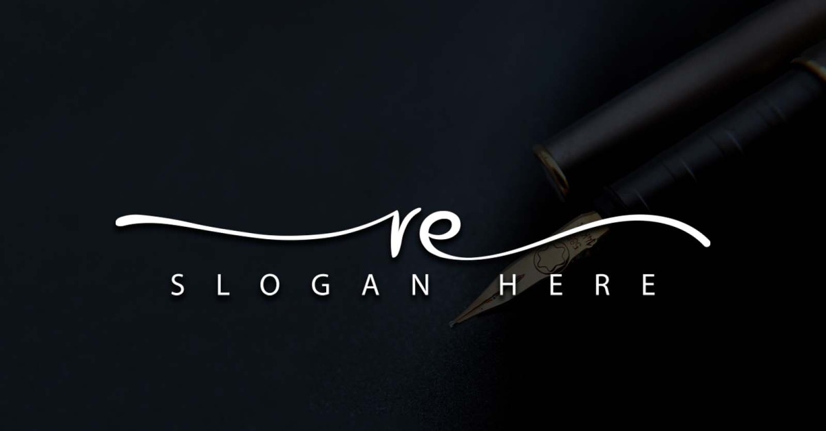 Creative Photography RE Letter Logo Design - TemplateMonster