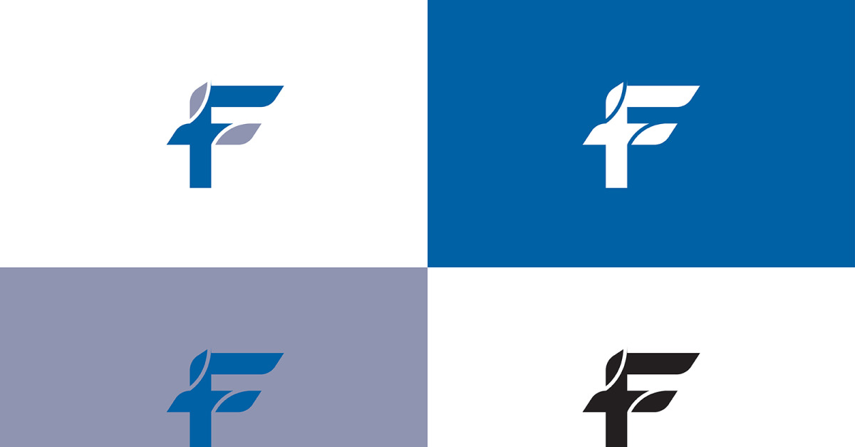 Branding identity corporate letter f logo design vector