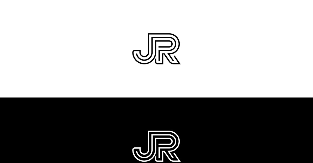 Diseño de logotipo de letra JR o logotipo de rj, logotipo de jr