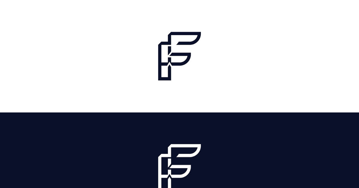 Letter f line logo design template #362381 - TemplateMonster