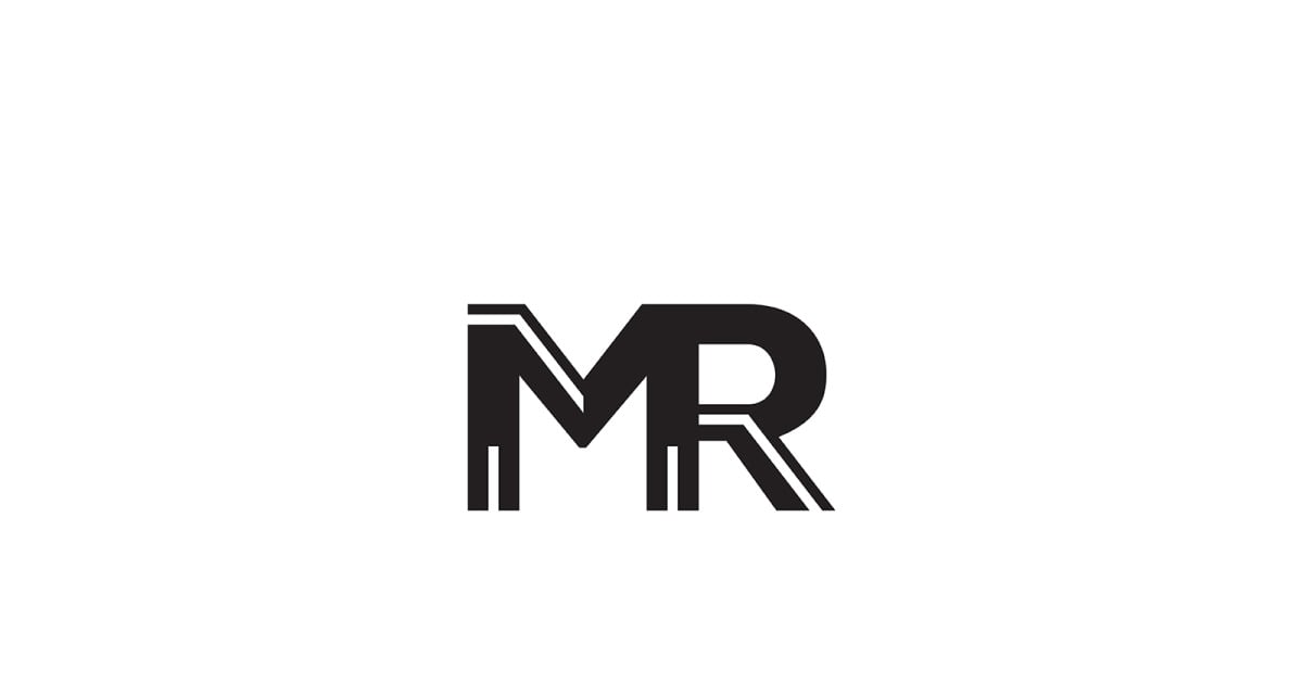 Plantilla vectorial de diseño de logotipo MR