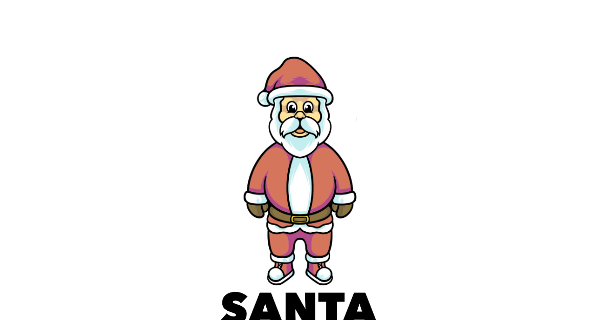 Santa maskot kreslený design logo #362345 - TemplateMonster
