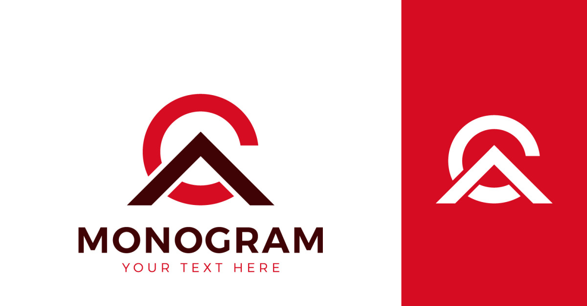 Vector Monogram CA logo design, monogram logo