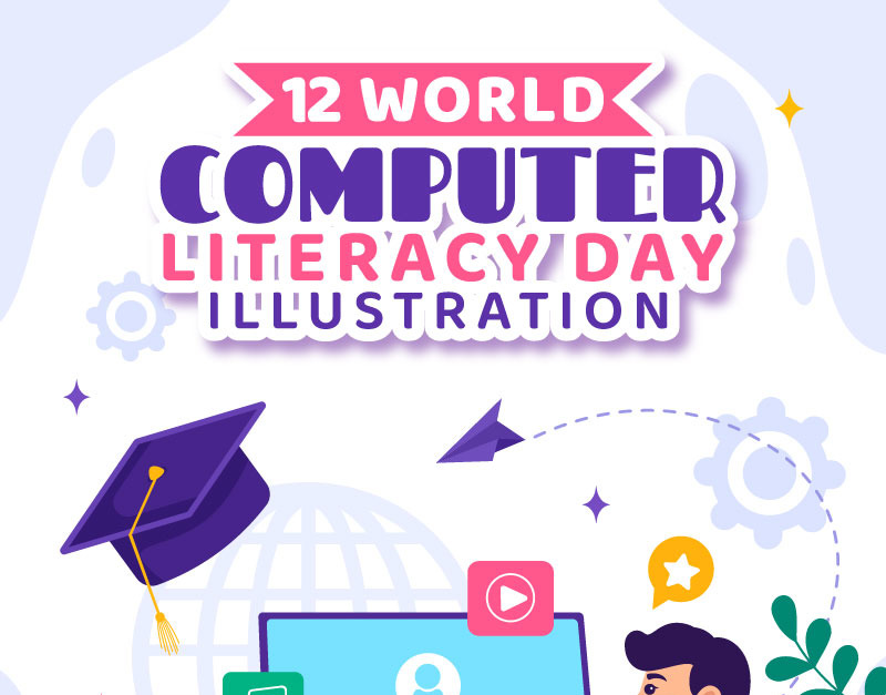 12 World Computer Literacy Day Illustration - TemplateMonster