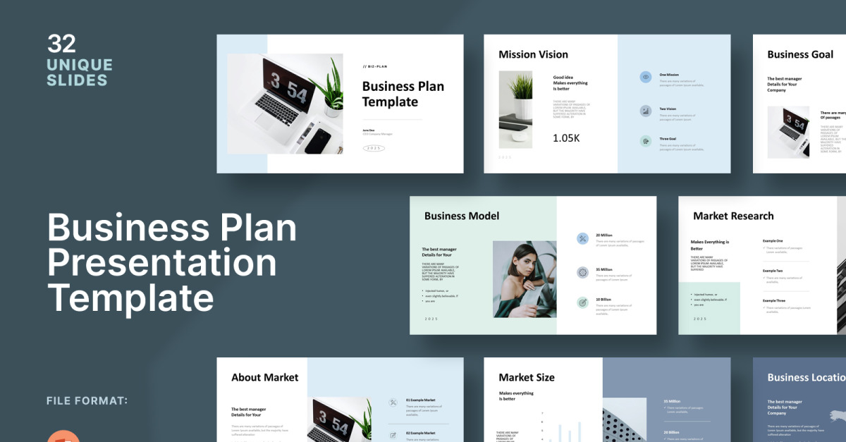 Kurumsal İş Planı Sunumu PowerPoint Şablon - TemplateMonster