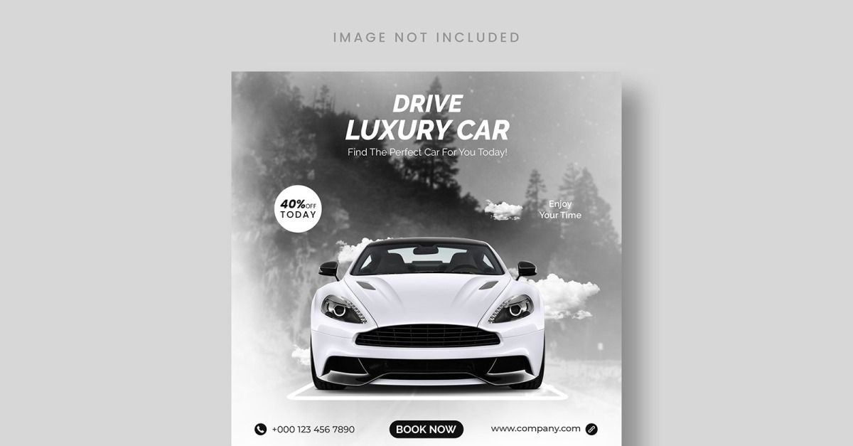 Luxury Car Social Media Post Template Design