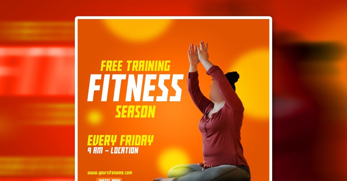 Yaratıcı Sosyal Medya Spor Salonu Fitness Promosyon Reklamları Banner