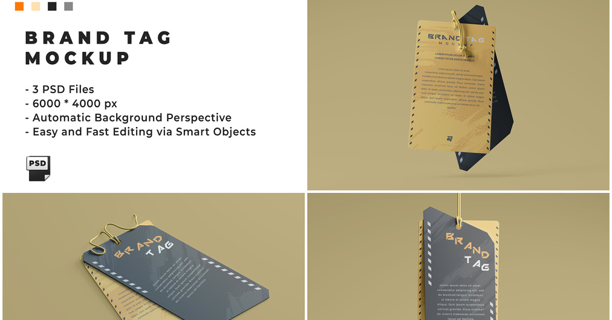 Brand Tag Mockup Template 6 #363067 - TemplateMonster