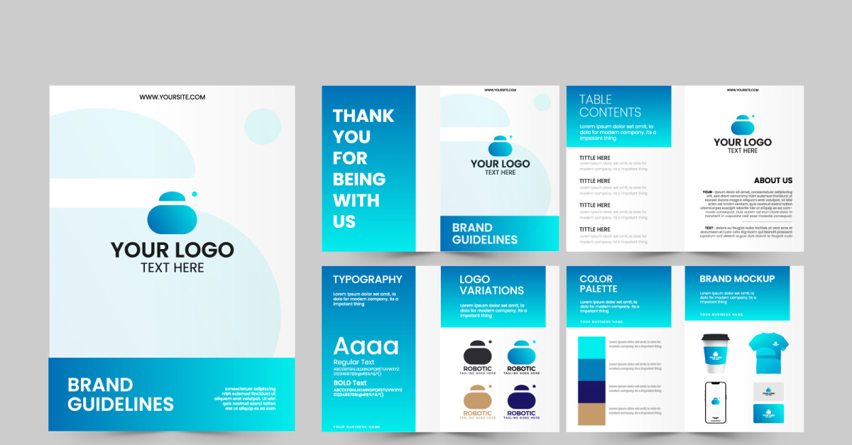 Brand Guideline Templates Design, Brand Guideline Template