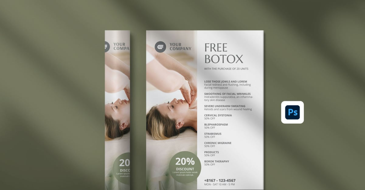 FREE PSD Flyer - Botox Dermal Filler Beauty Flyer Templates Design