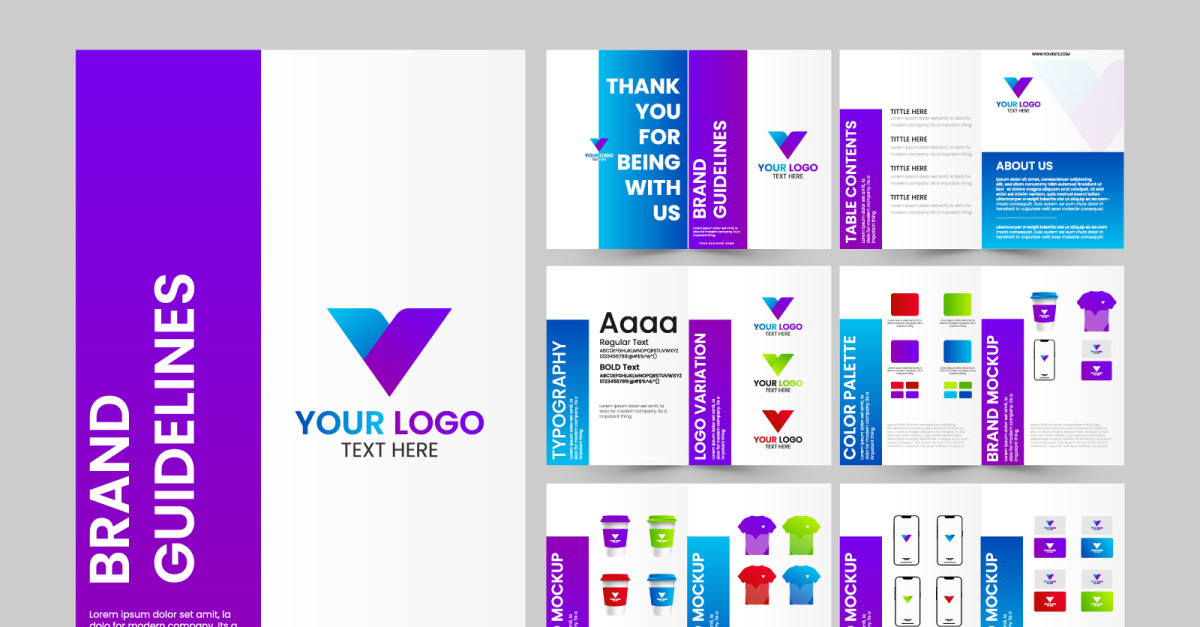 Vector Brand Guideline Template, Brand Guideline