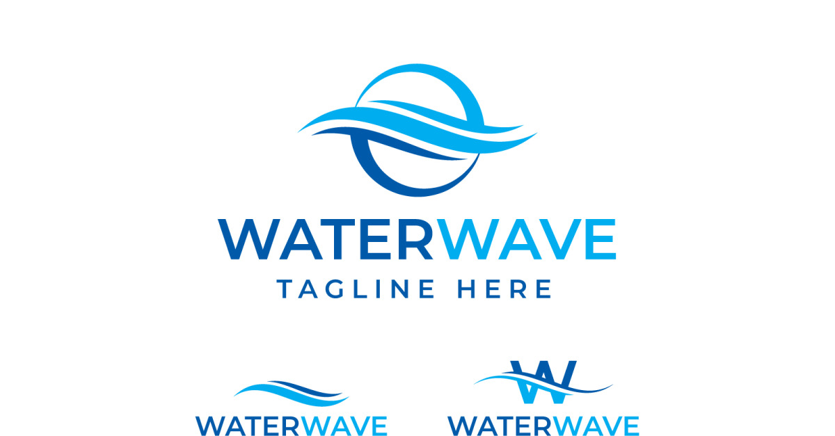 Water Wave Logo Design, Pool Logo Design, Plumbing Logo Design, Handy