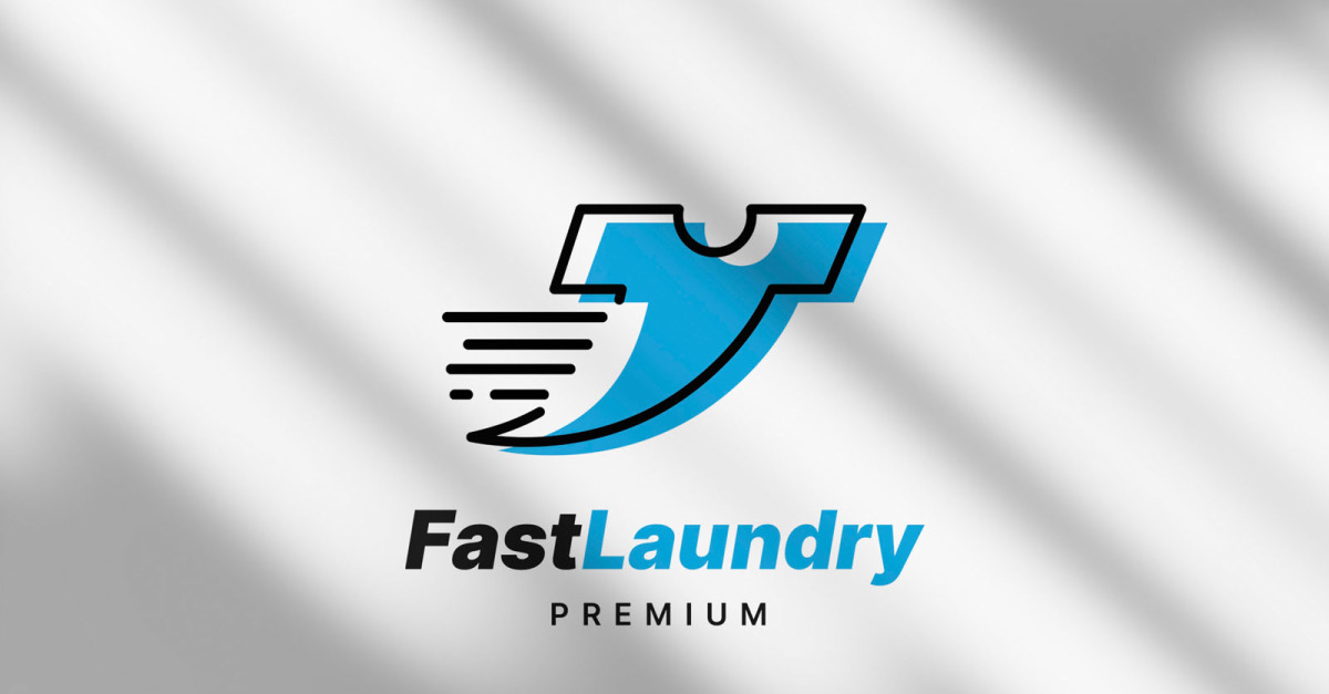 Fast Laundry logo designs template - LGV9 - TemplateMonster
