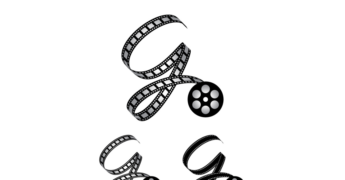 Letter G Made from Film Strip, Logo For Media Photography Videography ...