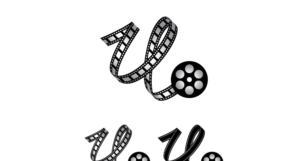 Letter U Made from Film Strip, Logo For Media Photography Videography ...