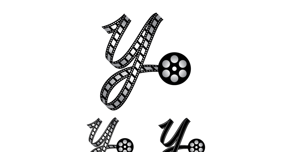 Letter Y Made from Film Strip, Logo For Media Photography Videography ...
