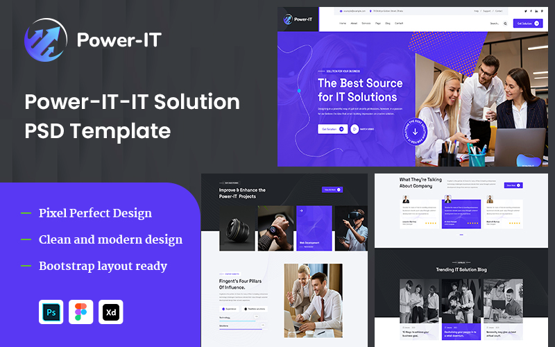 Power-IT-IT Solution PSD Template #363742 - TemplateMonster