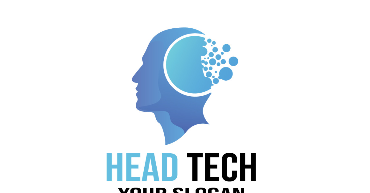Head Tech logo, Head digital Technology Logo template designs