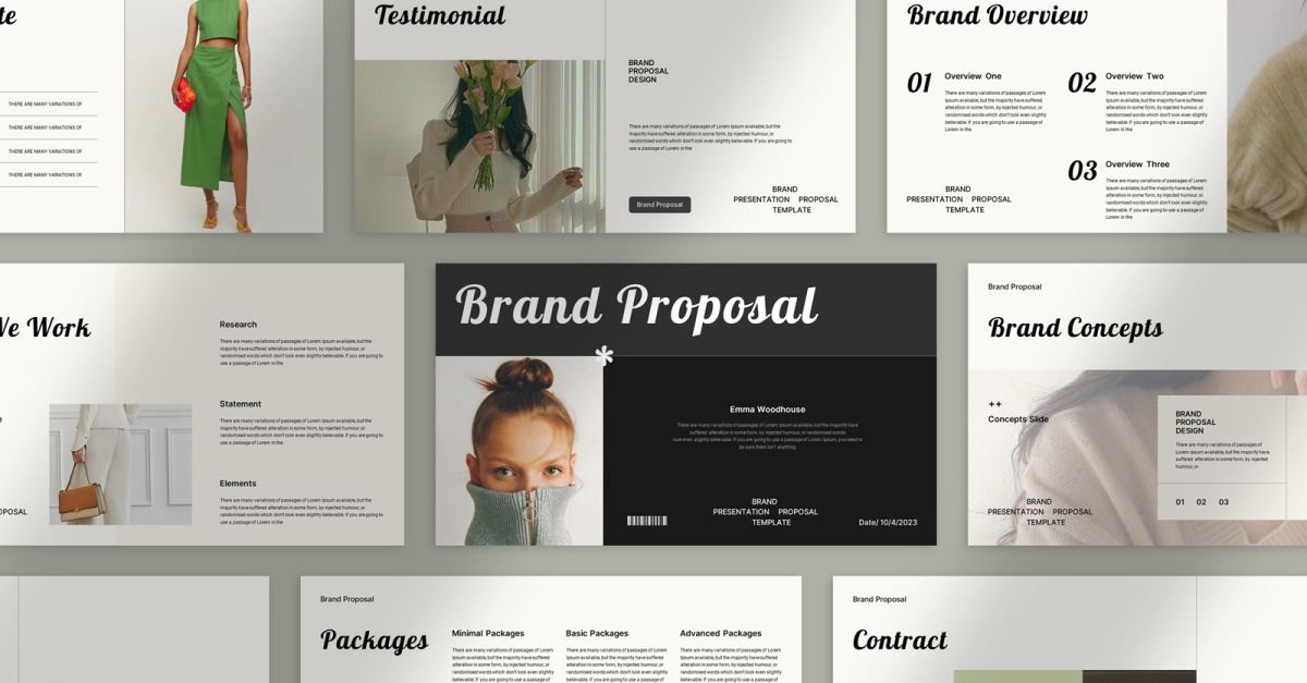 Minimal Marka Teklifi Sunumu PowerPoint Şablon