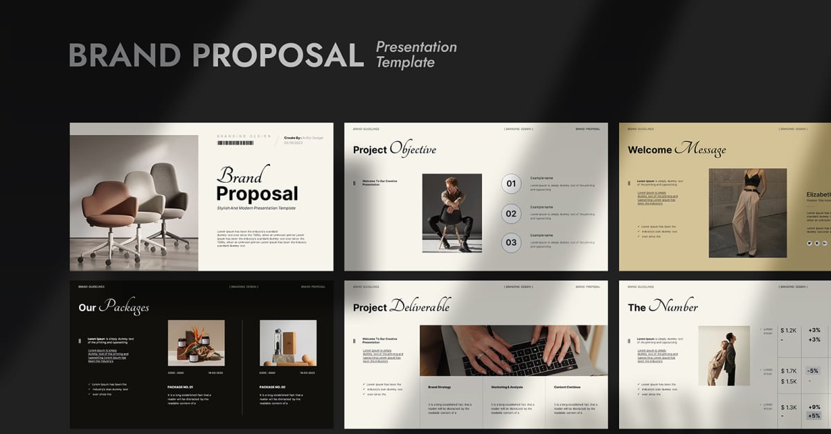 The Brand Proposal Presentation #363982 - TemplateMonster