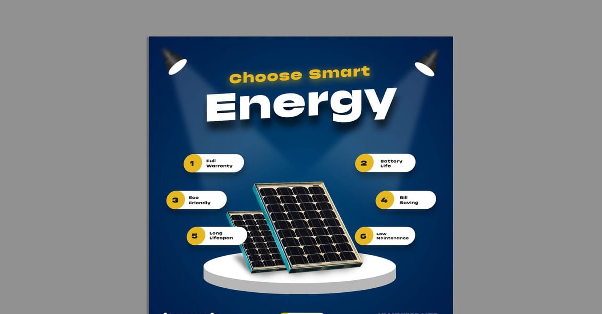 Solar Energy Promotion Social Media Post Template