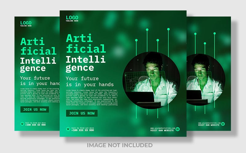 Artificial Intelligence Creative Social Media Post