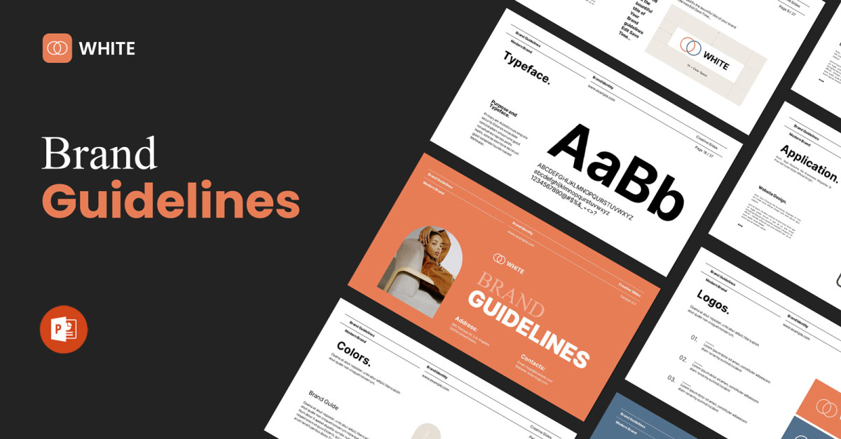 Brand Guidelines PowerPoint Layout #364222 - TemplateMonster