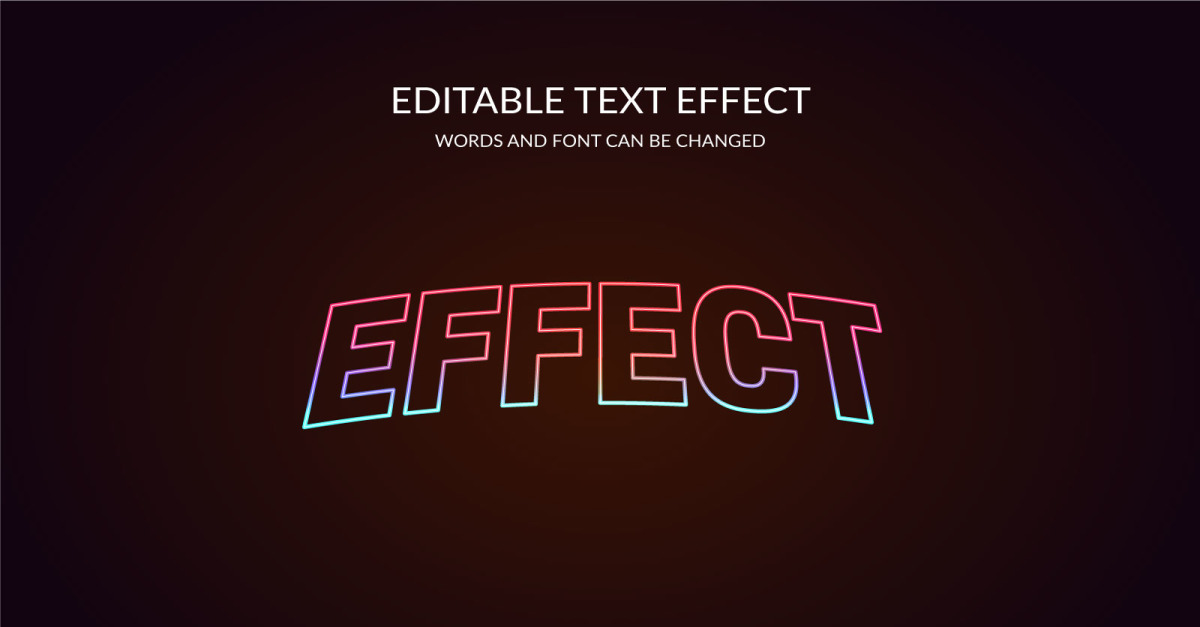 Effect Vector eps text effect design template