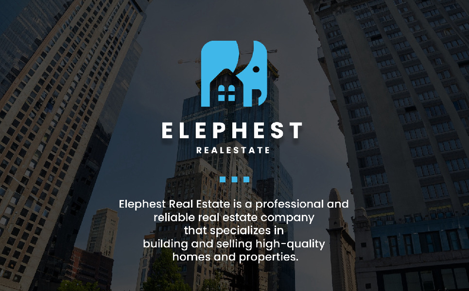 Logotipo de la marca Elephant Real Estate - TemplateMonster