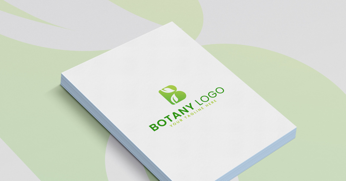 Botany Logo Template with Letter B #364305 - TemplateMonster