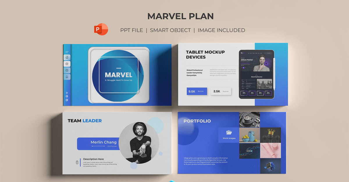 Marvel Business Plan PowerPoint Template - TemplateMonster