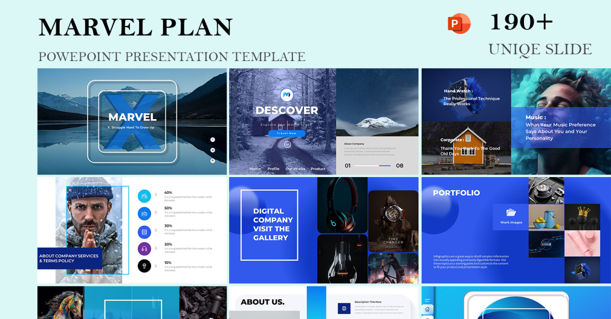 Marvel Business Plan PowerPoint Template - TemplateMonster