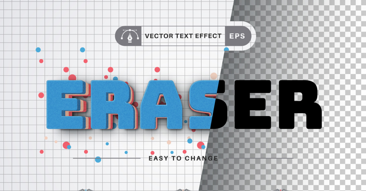 Eraser 2 - Effet de texte modifiable, style de police