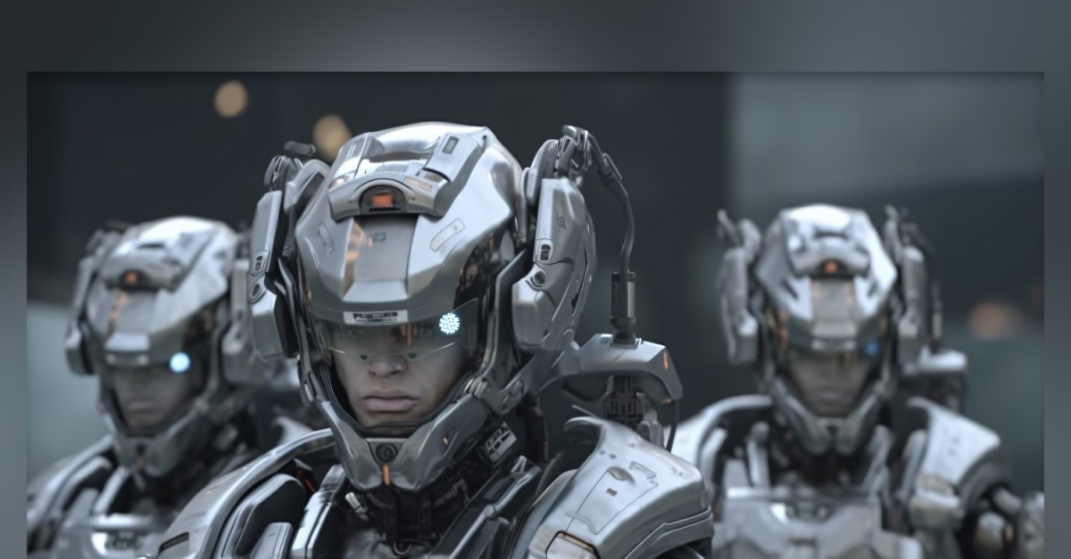 Machine Trio Robot lourdement armé Force 66 - TemplateMonster