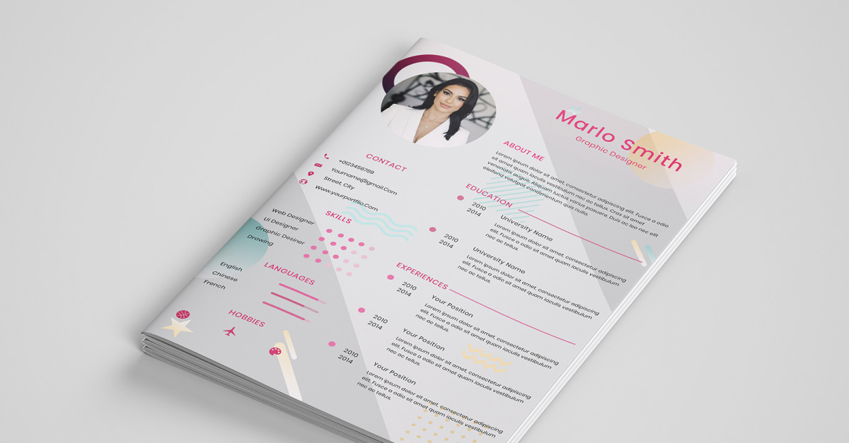 Easy Editable Resume Templates #364788 - TemplateMonster