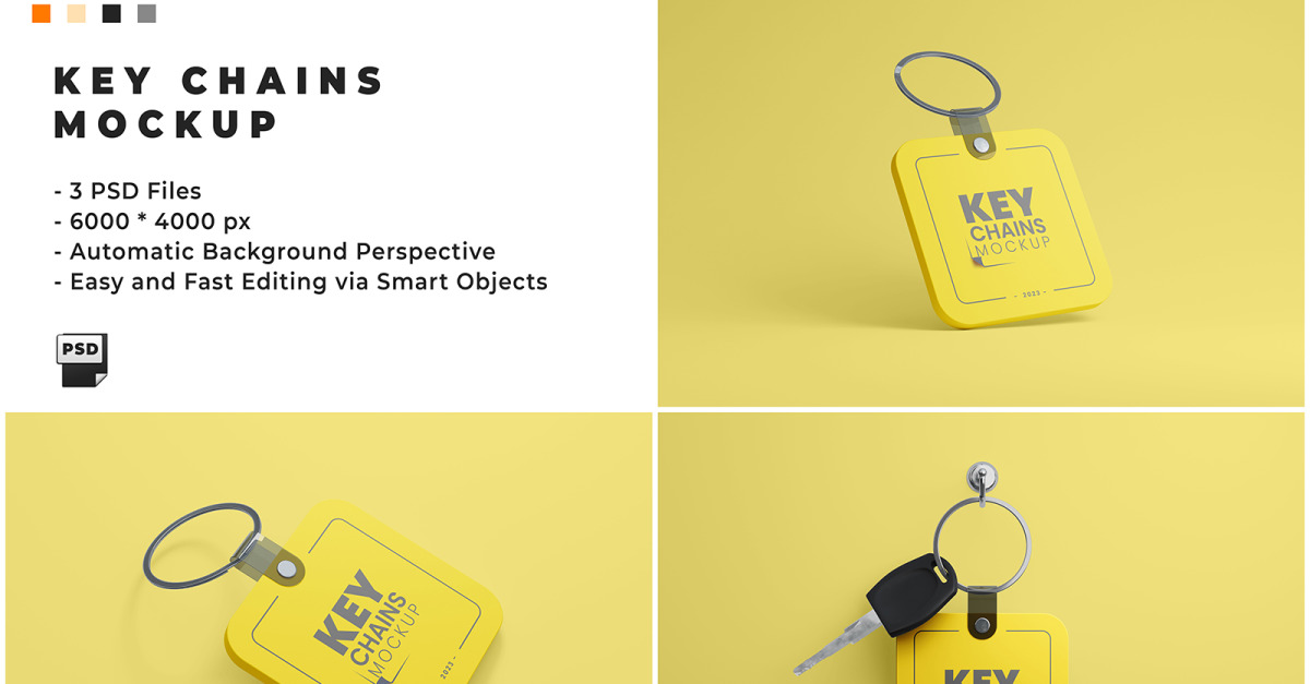 Key Chains Mockup Template 1 #364722 - TemplateMonster