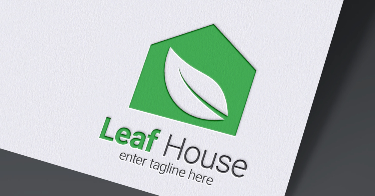 Leaf House Logo Design Template #364783 - TemplateMonster