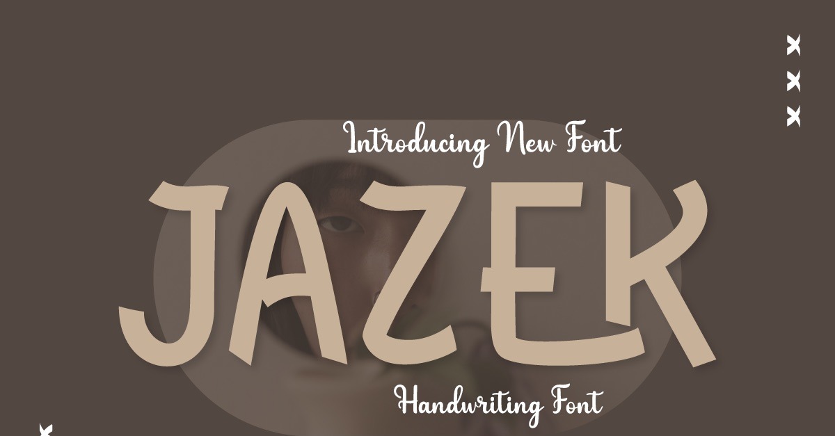 Jazek - display font with a genuinely distinctive handwritten Font