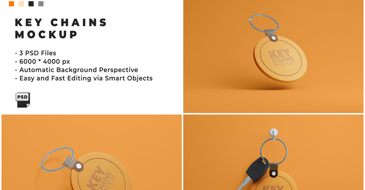 Key Chains Mockup Template 2 #364878 - TemplateMonster