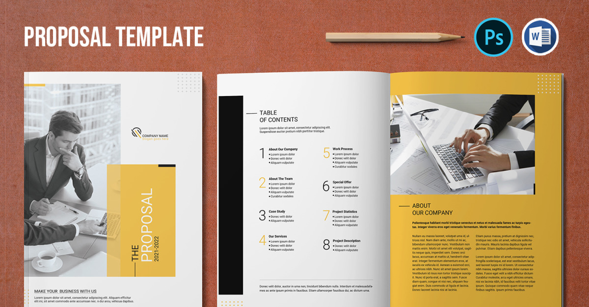 Proposition commerciale | Proposition de projet . Modèle Word et Photoshop