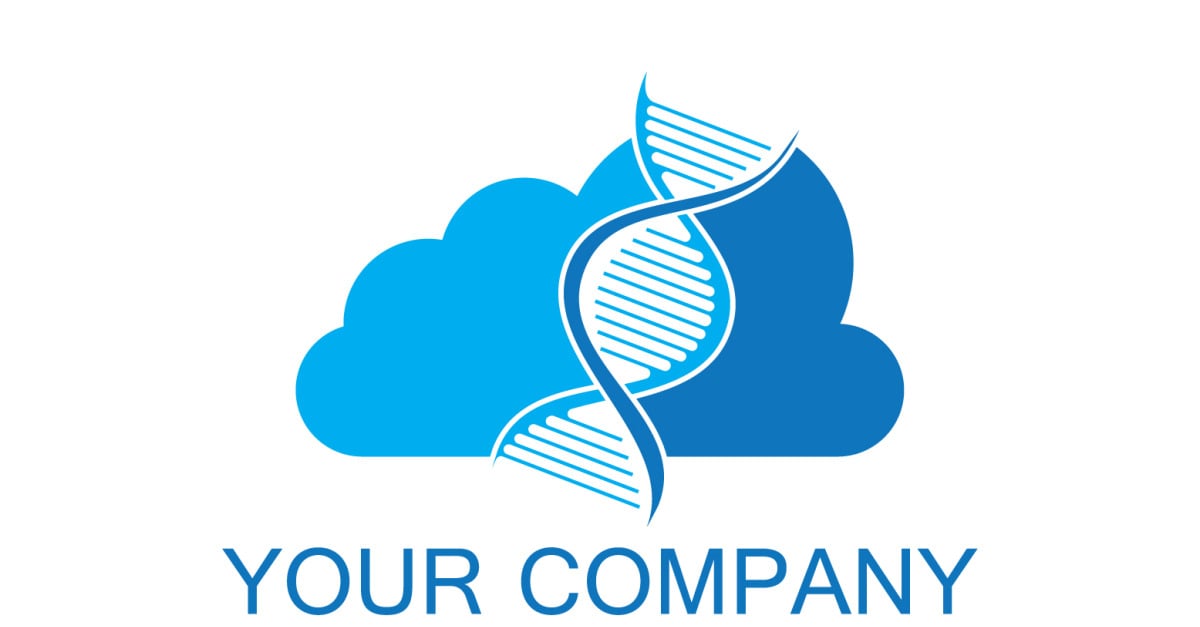 Cloud blue DNa logo template v28 #365088 - TemplateMonster