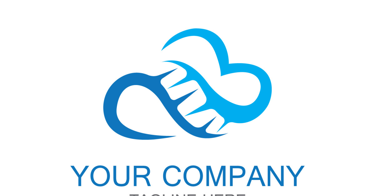 Cloud blue DNa logo template v31 #365097 - TemplateMonster
