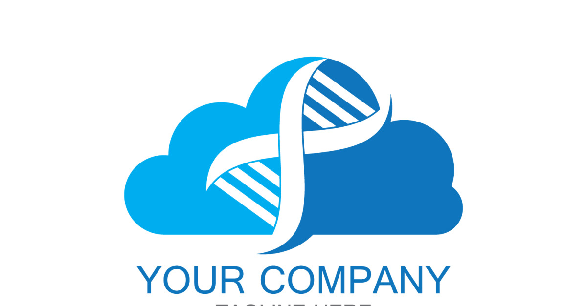Cloud blue DNa logo template v3 #365070 - TemplateMonster