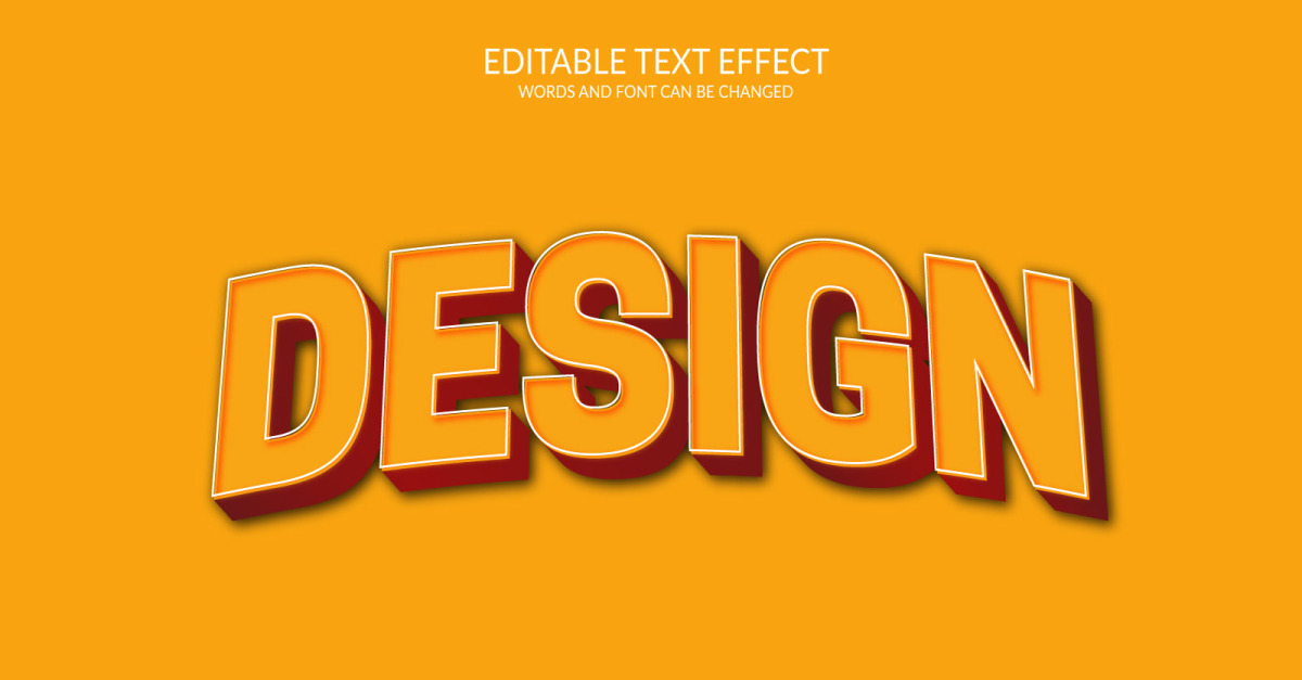 Design editable eps text effect design template