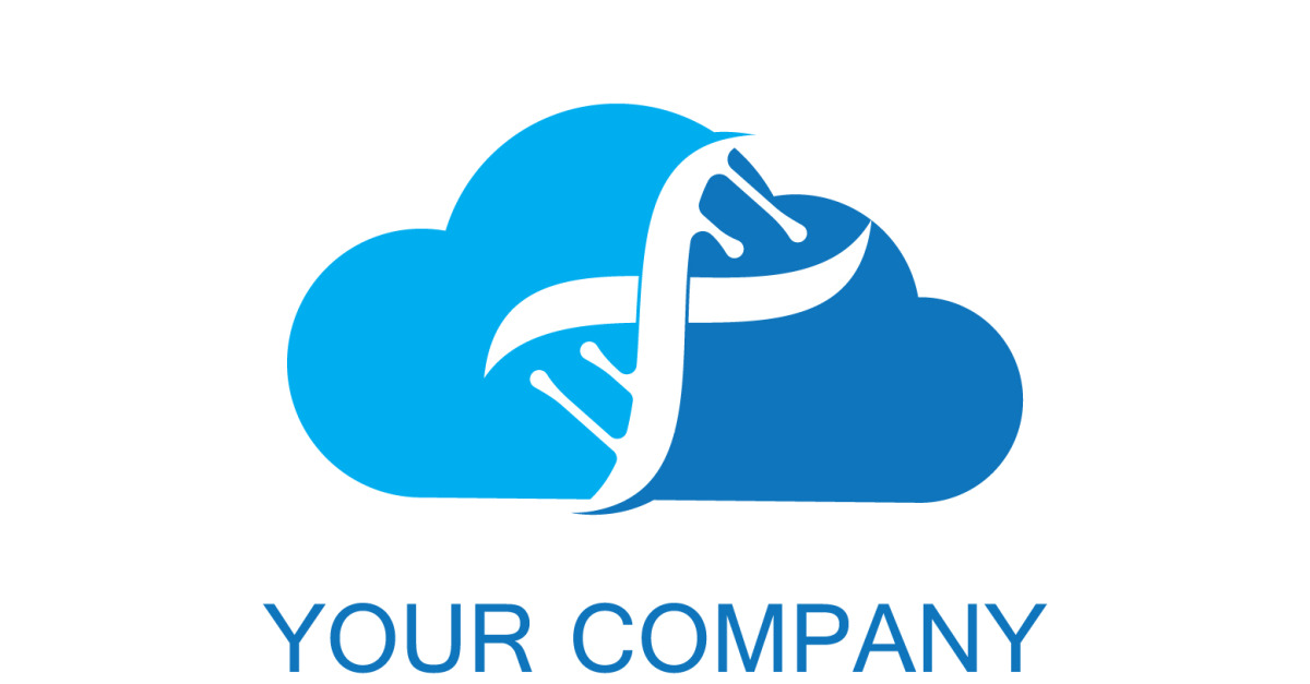 Szablon logo Cloud Blue DNA v7 #365080 - TemplateMonster