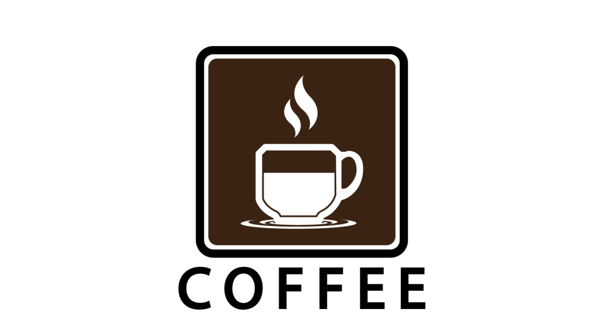 Vettore del logo del modello di bevanda al caffè v22