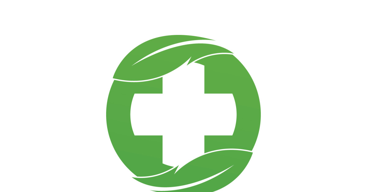 Hospital nature leaf health logo template v20